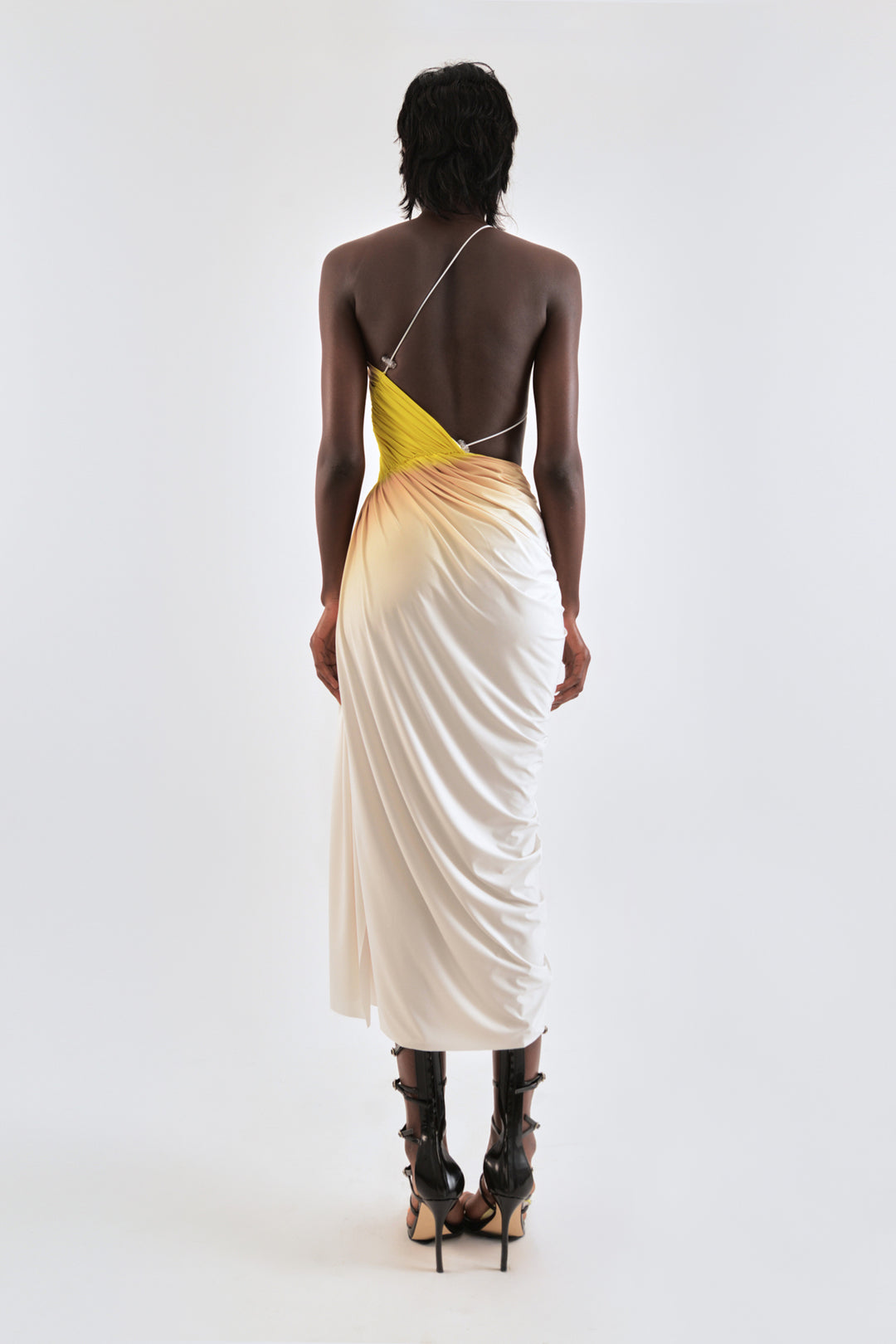 Signature dress in cream/yellow – Fal-ash